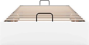 Osmanský rám postele bez matrace bílý 100x200 cm umělá kůže 3310785