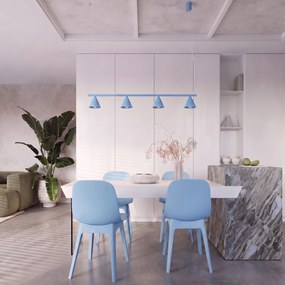 Sollux Lighting Lustr NOX 4L světle modrý