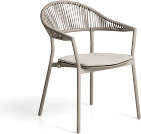Taupe polstrovaná zahradní židle Alimia – Kave Home