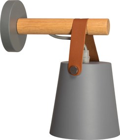 Toolight - Kovová nástěnná lampa na pásku APP468-1W, šedá, OSW-00903