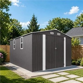 Zahradní domek na nářadí kovový 305 × 366 cm