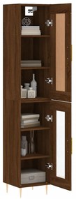 Skříň highboard hnědý dub 34,5 x 34 x 180 cm kompozitní dřevo