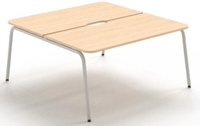 NARBUTAS - Dvoumístný pracovní stůl ROUND se zaoblenými rohy 180x144