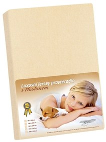 Bellatex Jersey prostěradlo s elastanem béžová, 90 x 200 cm