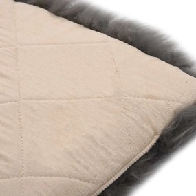 Podsedáky na židle 2 ks světle šedé 40 x 40 cm pravá ovčí kůže 284716