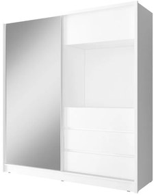 PIASKI SKŘÍNĚ Šatní skříň - TV 200, matná bílá