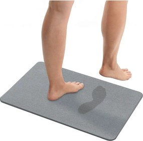 Šedá z křemeliny koupelnová předložka 50x80 cm Simi – Wenko
