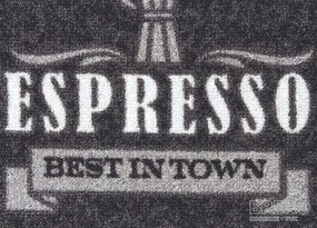Breno Kusový koberec COFFEE PATTERN 95, 67x180 cm, Černá/Vícebarevné