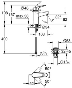 GROHE 24319001 - Umyvadlová baterie SWIFT 162 mm lesklý chrom