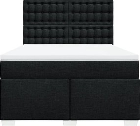 Box spring postel s matrací černá 140 x 190 cm textil 3292799