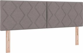 Postel s boxspringem s čelo Taupe 200 x 160 cm textil 3341178