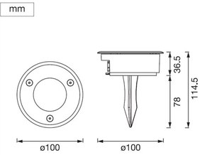 Ledvance - LED Venkovní lampa SPIKE LED/1W/12V IP44
