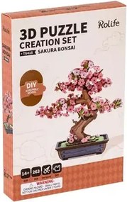 RoboTime 3D dřevěná skládačka Bonsaj sakura