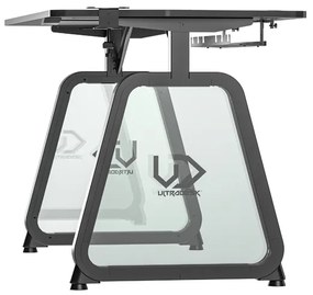 Herní stůl UTRADESK BOOSTER - 136 cm, podsvícený, černý