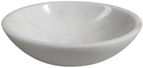 Sapho, BLOK kamenné umyvadlo průměr 40cm, bílý mramor, leštěný, 2401-34