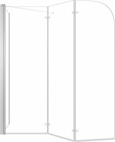 Sprchový kout 120 x 69 x 130 cm tvrzené sklo průhledný 146227