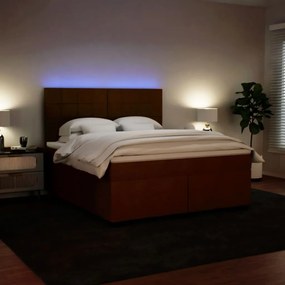 Box spring postel s matrací růžová 200x200 cm samet 3293307