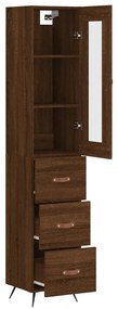 Skříň highboard hnědý dub 34,5 x 34 x 180 cm kompozitní dřevo - Default Title