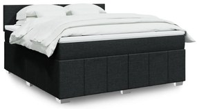 Box spring postel s matrací černá 180x200 cm textil 3289442