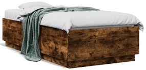Rám postele kouřový dub 90 x 190 cm kompozitní dřevo,  3209755