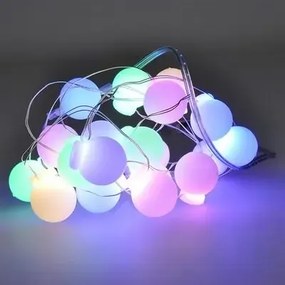 Solight 1V273 LED vánoční řetěz barevné koule / 20x LED / 2x AA / 2m