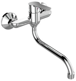 Mereo Mereo, Dřezová nástěnná baterie, Zuna, s ramínkem trubkovým ø 18 mm - 300 mm, chrom, MER-CB30106Z