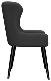Jídelní židle 4 ks černé textil - Default Title