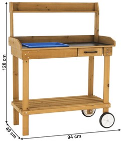 Kondela Zahradní pracovní stůl, dřevo/hnědá, BARDY