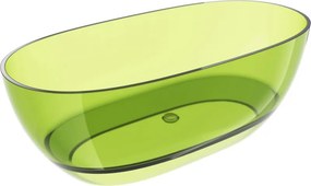 Mexen Pure vápno volně stojící vana transparentní 170 x 80 cm, chromová zátka - 58071708012