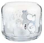 Skleněný svícen na čajovou svíčku Moomin Snowfall Muurla