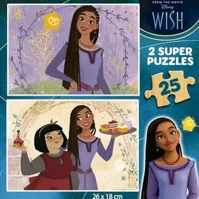 EDUCA Dřevěné puzzle Přání / 2x25 dílků / od 3 let