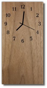 Skleněné hodiny vertikální Hnědé dřevo
