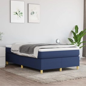 vidaXL Box spring postel s matrací 120x200 cm textil [3144508] Barva: Modrá