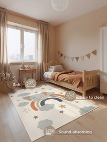 Hanse Home, Dětský koberec Adventures 106430 Cream Multicolor, 200x290, vícebarevná, dětský pokoj