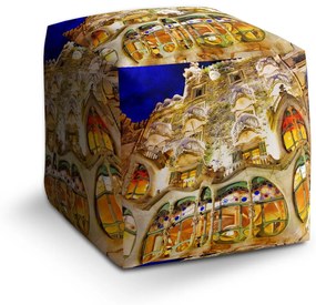 Sablio Taburet Cube Barcelona Gaudi Casa Batllo 1: 40x40x40 cm