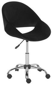 Sametová kancelářská židle černá SELMA Beliani