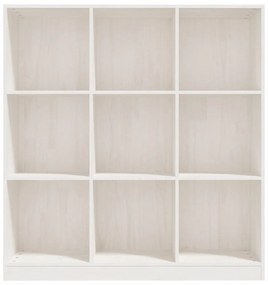 Petromila Knihovna / dělicí stěna bílá 104x33,5x110 cm masivní borovice