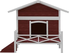 Psí bouda moka 159 x 120 x 88,5 cm masivní borové dřevo 172272