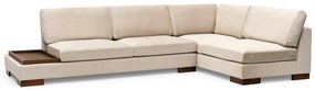 Atelier del Sofa Rohová sedací souprava Tulip Corner Right With Pouf - Beige, Béžová