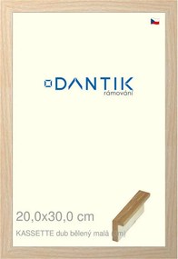 DANTIK rámeček 20x30 | KASSETTE dub bělený malá (Sklo Čiré)