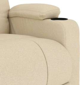 Masážní křeslo krémové textil 339101