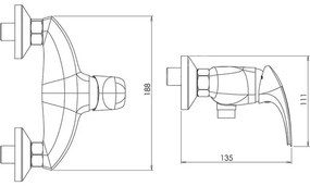 Novaservis Metalia 57 Sprchová baterie s příslušenstvím, chrom 57060,0