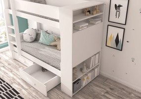 ADRK Furniture Patrová dvoulůžková postel s matracemi GARET 200x90 CH-Gar-W+ANT-230+M-E2124