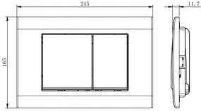Ovládací tlačítko splachovadla - rose gold zlaté - dvojčinné - plastové - typ A, 600105