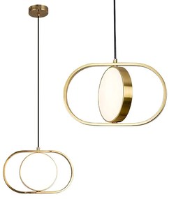 Toolight Toolight, LED závěsné osvětlení, 18W, 4000K, APP1555-CP, zlatá lesklá, OSW-05664