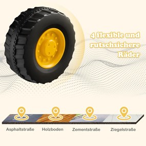 Costway Dětský bagr s úložným prostorem pod sedadlem a nastavitelnou lžící
