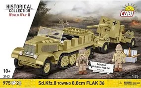 COBI 3143 Sd.Kfz.8 s Flak 36 8,8 cm / Stavebnice / 975 kostek / 2 figu