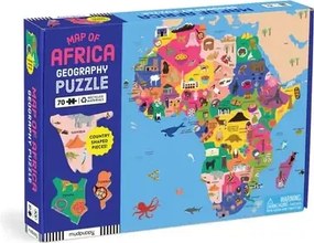 Mudpuppy Zeměpisné puzzle Mapa Afriky / 70 dílků / od 5 let