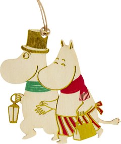Vánoční dekorace Moominmamma & Moominpappa, překližka