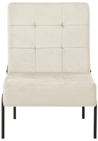 vidaXL Marketos Relaxační židle 65 x 79 x 87 cm krémová bílá samet